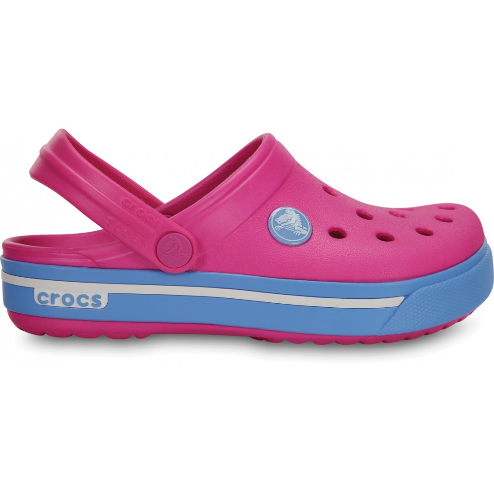 Crocs Crocband 2.5 clog kids Neon Magenta/Bluebell - Superjeans.cz