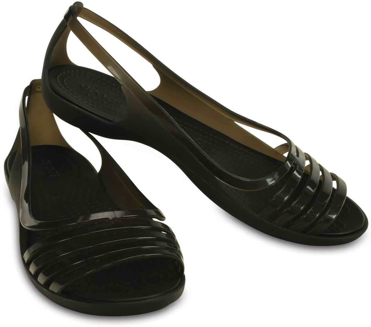 Crocs Isabella Huarache Flat Black - Superjeans.cz