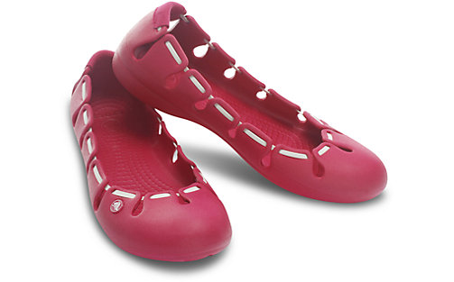 Crocs Springi Flat Raspberry/Oyster - Superjeans.cz