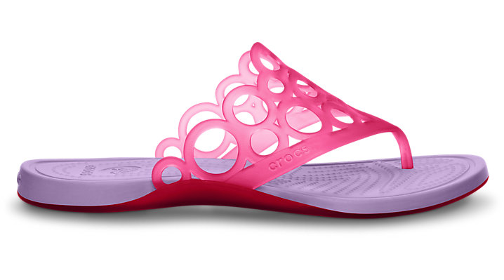 Crocs Adrina Bubbles Flip Candy Pink/Iris - Superjeans.cz