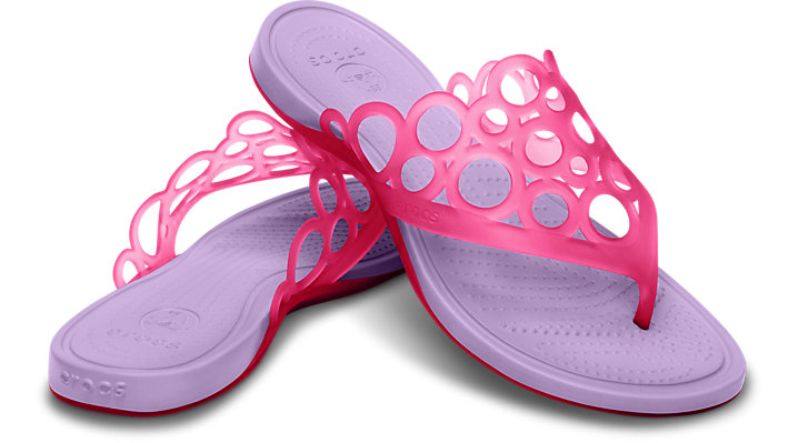 Crocs Adrina Bubbles Flip Candy Pink/Iris - Superjeans.cz