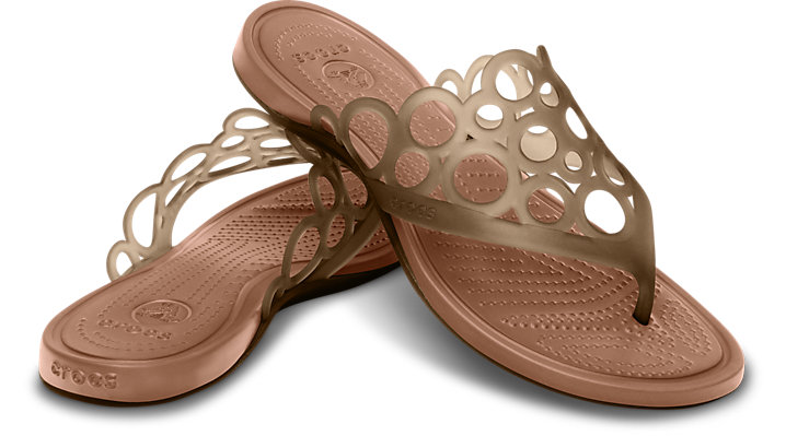 Crocs Adrina Bubbles Flip Espresso/Bronze - Superjeans.cz