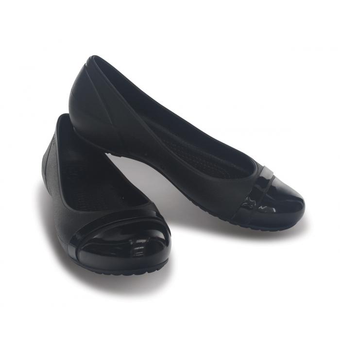 Crocs Cap Toe Flat Black - Superjeans.cz