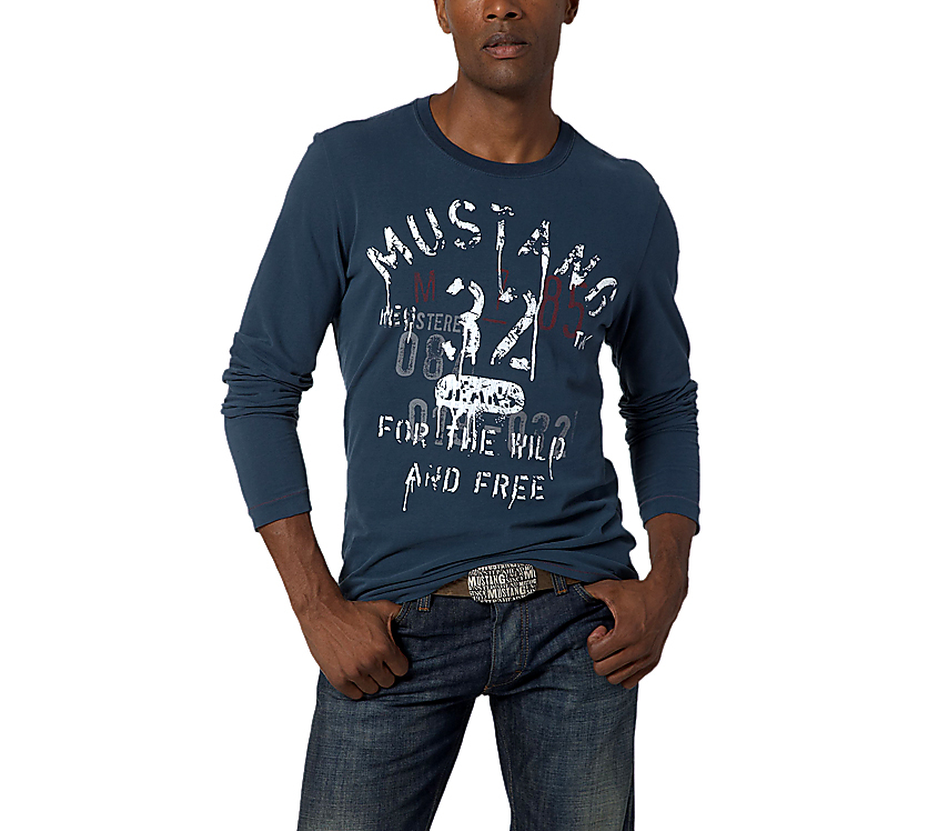 Mustang triko z organické bavlny 63461607554 - Superjeans.cz