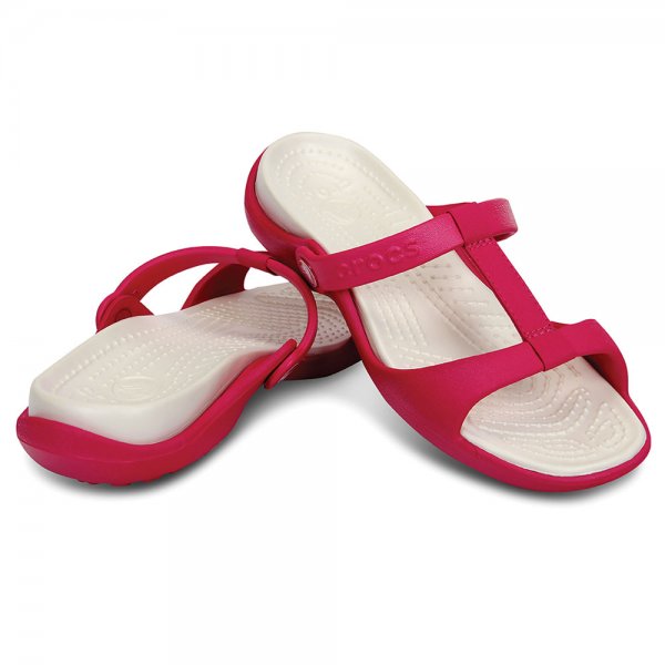 Crocs Cleo III Raspberry/Oyster - Superjeans.cz